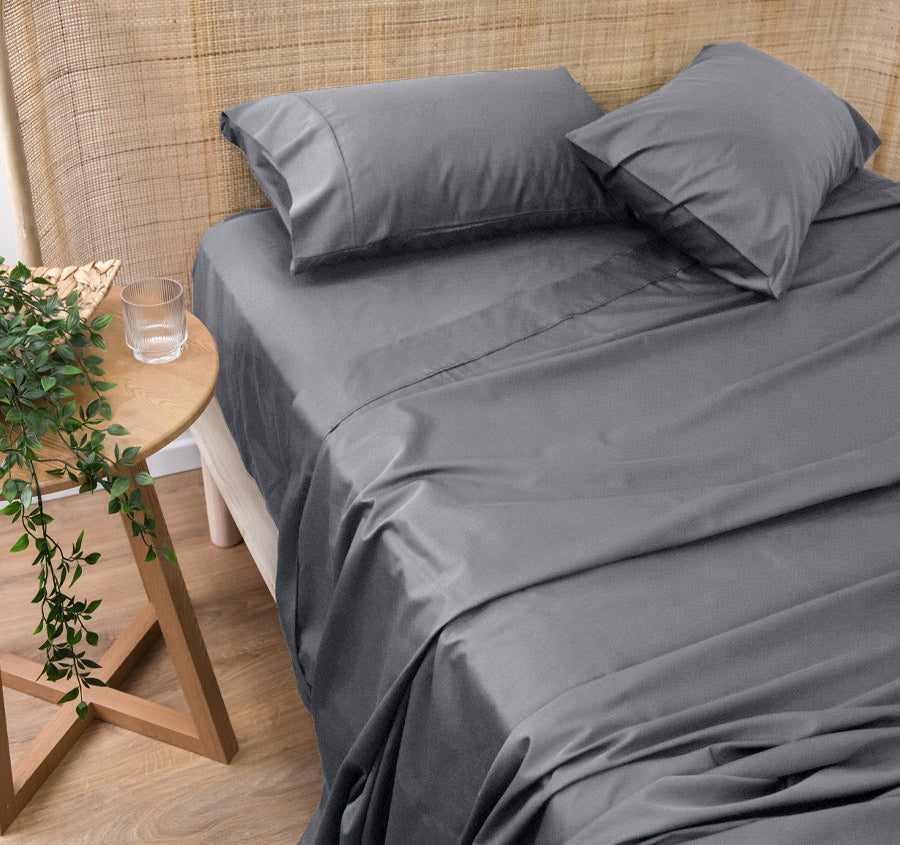 Bamboo Eco 400THC Cotton Mega Sheet Set Range Charcoal – The Hotel Linen Co