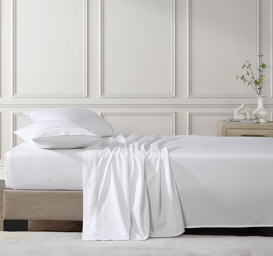 Santiago Mega Sheet Set Range Stone – The Hotel Linen Co